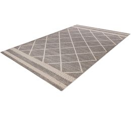 Teppich Kayoom "Rhombus 225" Teppiche Gr. B/L: 160 cm x 230 cm, 10 mm, 1 St., braun (braun, beige) Esszimmerteppiche