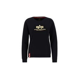 Sweater Alpha Industries "ALPHA Women - Sweatshirts" Gr. L, schwarz (black, gold) Damen Sweatshirts