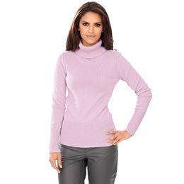 Rollkragenpullover Heine "Rollkragen-Pullover" Gr. 40, rosa (rosé) Damen Pullover Rollkragenpullover