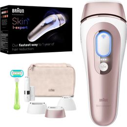 Braun IPL-Haarentferner Smart Skin i·expert PL7249, 3 Aufsätze für Gesicht & Körper, Venus Rasierer, Mini-Rasierer, Braun|weiß