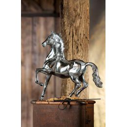 Gilde Tierfigur Skulptur Pferd (1 St), silberfarben