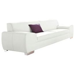 2,5-Sitzer DOMO collection "Ricardo" Sofas Gr. B/H/T: 224cm x 81cm x 95cm, Luxus-Kunstleder, ohne Funktion, weiß (altweiß)