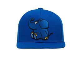 logoshirt Baseball Cap Maus - Elefant sitzt mit detailreicher Stickerei, blau