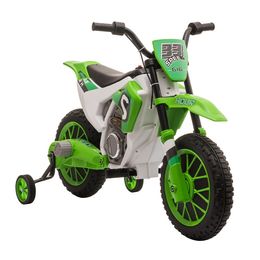 HOMCOM Elektromotorrad Kindermotorrad Elektrofahrzeug Kinderfahrzeug Grün+Weiß