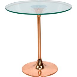 Beistelltisch Inosign Tische Gr. B/H/T: 45 cm x 47 cm x 45 cm, goldfarben (goldfarben, goldfarben, klarglas, 47) Beistelltische