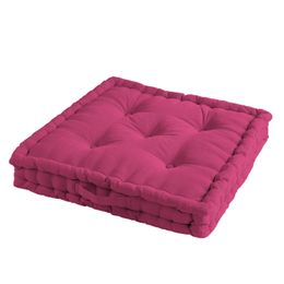 Dynamic24 Sitzkissen Stuhlkissen Auflagen Bankauflage 60 x 60 x 10cm fuchsia