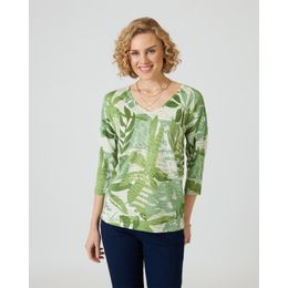 Helena Vera Pullover Italian Strick mit Tropen-Print