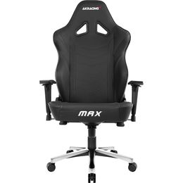 AKRacing Gaming-Stuhl "Master MAX" Stühle Gr. Kunstleder, Stahl, schwarz (schwarz, schwarz) Gamingstühle