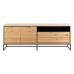 Anrichte ACTONA GROUP "Dalarna" Sideboards Gr. B/H/T: 197,8cm x 45cm x 45cm, 2 St., braun (eiche) TV-Sideboard Sideboard, Wildeiche-Effekt, 2 Türen, Schubladen, Push-to-open