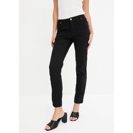 bonprix Skinny-Jeans, schwarz, mit Baumwolle