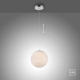 Pendelleuchte Paul Neuhaus "BOLO" Lampen Gr. Ø 25 cm Höhe: 100 cm, grau (chrom) LED Hängeleuchten und Pendelleuchten