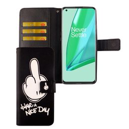 König Design König Design Handyhülle OnePlus 9, OnePlus 9 Handyhülle Bookcover Schwarz