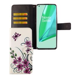 König Design König Design Handyhülle OnePlus 9, OnePlus 9 Handyhülle Bookcover Weiß, goldfarben|weiß