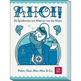 groh Verlag Spiel Ahoi! 55 Spielkarten mit Motiven von der Küste