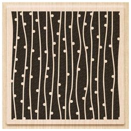 Heyda Stempel Perlen, 8 cm x 8 cmx 2,5 cm, braun