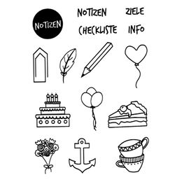 efco Stempel Notizen, 15 Teile