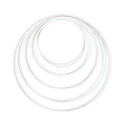 Rayher Dekoobjekt Metallringe (10 St), 10 Stück weiß 10 cm - 20 cm