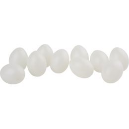 VBS Osterei Deko-Eier (10 St), Höhe 6 cm, weiß