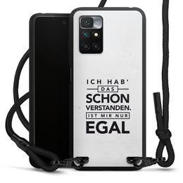 DeinDesign Handyhülle Sprüche Statement Schon verstanden, Xiaomi Redmi 10 2022 Premium Handykette Hülle mit Band Cover mit Kette, schwarz