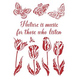 Stamperia Malschablone Nature is Music, DIN A4