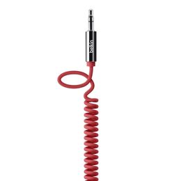 Belkin MIXIT Audio Spiral Kabel 3,5mm Klinke 1,8m AUX Stereo Kabel Rot Audio-Kabel, 3,5-mm-Klinke, Spiralkabel, Metallstecker