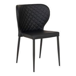House Nordic Polsterstuhl (4er-Set) in Schwarz, Vintagelederoptik - 54x83x52cm (BxHxT) (4er-Set)