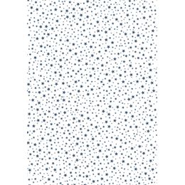 MarpaJansen Motivpapier Mini-Sterne, 70 cm x 50 cm, blau, Blau