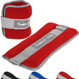 Movit Gewichtsmanschette 2er Set Gewichtsmanschetten Neopren Laufgewichte, (Set, 2er Set), mit Reflektormaterial, 3 Farbvarianten, Gesamtgewicht: 1