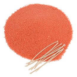 Stellwag Stumpenkerze Kerzensand, 175 g, orange, 8 Dochte, Pastell-Orange