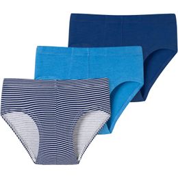 Schiesser Slips, 3er-Pack, für Kinder, blau, 98