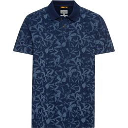 Camel Active Poloshirt, Allover-Muster, für Herren, blau, 3XL