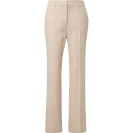 s.Oliver BLACK LABEL Stoffhose, Straight-Fit, Bügelfalten, für Damen, beige, 34/REG