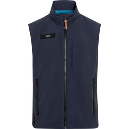 Globetrotter Outdoorweste, Kapuze, Stehkragen, für Herren, blau, XL