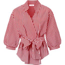 Rich & Royal rich&royal Shirtbluse, 3/4-Arm, Button-Down-Kragen, für Damen, rot, 40