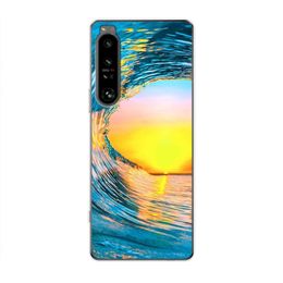 König Design König Design Handyhülle Sony Xperia 1 IV, Schutzhülle Case Cover Backcover Etuis Bumper, bunt, Welle