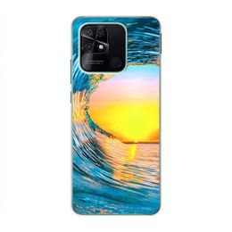König Design König Design Handyhülle Xiaomi Redmi 10C, Schutzhülle Case Cover Backcover Etuis Bumper, bunt, Welle