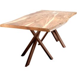 Esstisch Sit "Tables" Tische Gr. B: 200 cm, Tischplatte 5,6 cm, beige (natur) Holz-Esstische Rechteckiger Esstisch Tisch