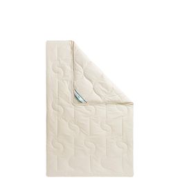 Naturhaarbettdecke F.A.N. Schlafkomfort "Wolle Anti Milbe" Bettdecken Gr. B/L: 155 cm x 220 cm, 4-Jahreszeiten, weiß Steppbettdecke
