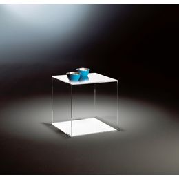 Beistelltisch Places of Style "Würfel" Tische Gr. 45 x 45 cm, weiß (klar, weiß) Beistelltische