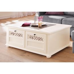 Couchtisch Home Affaire "Arabeske" Tische Gr. B/H/T: 120 cm x 45 cm x 70 cm, beige (creme) Couchtische eckig