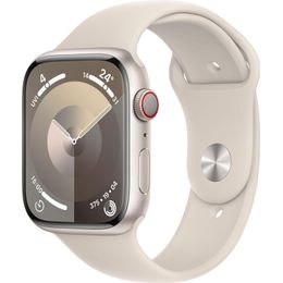 Smartwatch Apple "Watch Series 9 GPS + Cellular 45mm Aluminium" Smartwatches beige (polarstern) Fitness-Tracker Bestseller