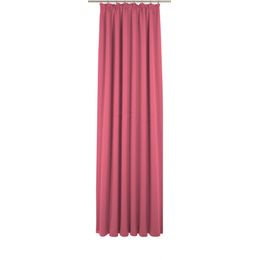 Vorhang WIRTH "Uni Collection" Gardinen Gr. 205 cm, Kräuselband, 142 cm, pink Kräuselband