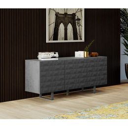 Sideboard DIVENTA Sideboards Gr. B/H/T: 165 cm x 67 cm x 45 cm, schwarz (beton schwarz) Sideboards