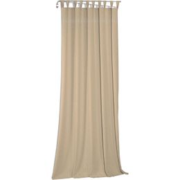Vorhang WIRTH "Wiessee" Gardinen Gr. 295 cm, Schlaufen, 150 cm, beige (natur) Schlaufen