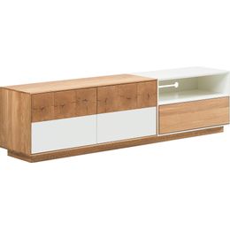 Lowboard WHITEOAK "Lanzo" Sideboards Gr. B/H/T: 200 cm x 51 cm x 40 cm, beige (eiche, natur geölt) Lowboards