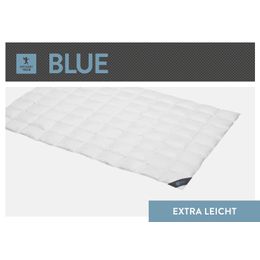 Daunenbettdecke Spessarttraum "Blue" Bettdecken Gr. B/L: 240 cm x 220 cm, e x traleicht, weiß Sommerbettdecke