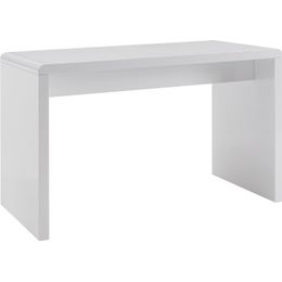 Schreibtisch Salesfever Tische Gr. B/H/T: 120 cm x 75 cm x 60 cm, 120 x 60 cm-Weiß hochglanz lackiert, weiß (weiß, weiß, weiß) Schreibtische
