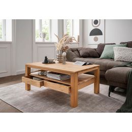 Couchtisch PAROLI "Bora" Tische Gr. B/H/T: 110 cm x 49 cm x 70 cm, braun (eiche, eiche, eiche) Couchtische eckig