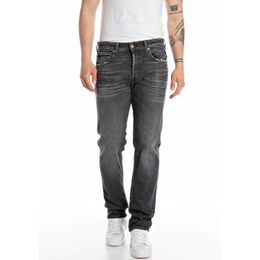 Straight-Jeans Replay "GROVER" Gr. 30, Länge 32, grau (dark grey 630) Herren Jeans Straight Fit