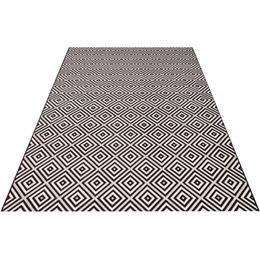 Teppich NORTHRUGS "Karo" Teppiche Gr. B/L: 200 cm x 290 cm, 8 mm, 1 St., schwarz Esszimmerteppiche